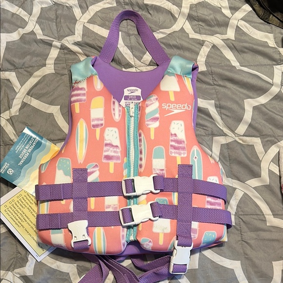 Speedo | Accessories | Speedo Pink And Purple Swim Vest With Geometric ...